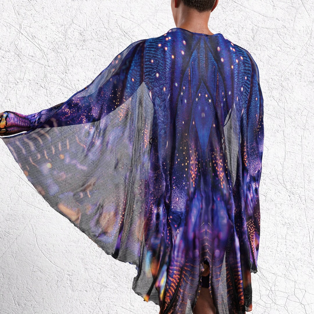 Festival Large Moth Wings, Purple Male Wings, Rave Mesh Wings ...