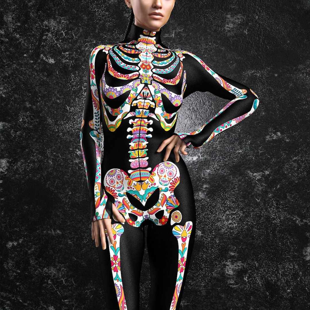 La Macabra Skeleton Bodysuit: Women's Halloween Costume - Etsy