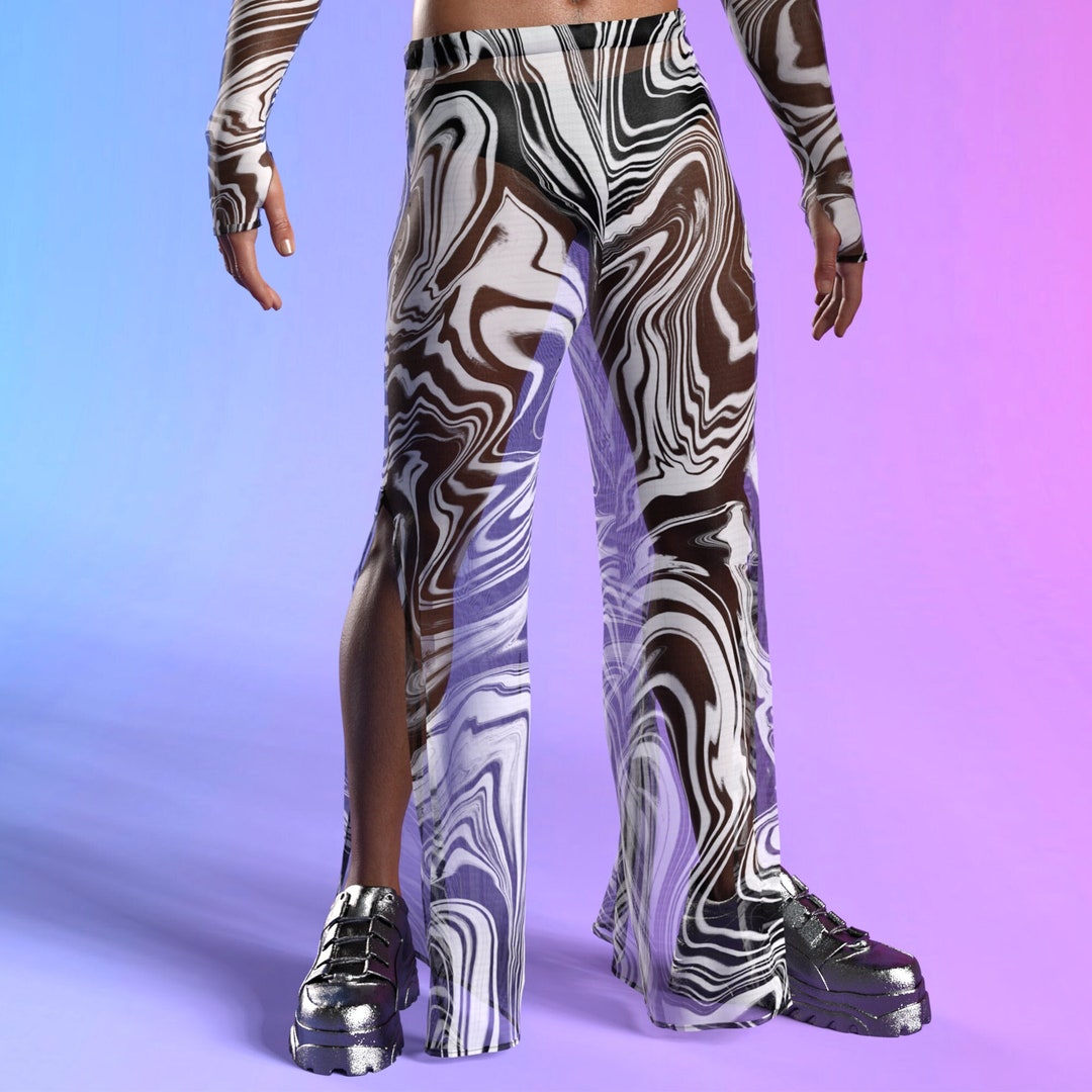 Transparent Rave Pants, Festival Male Pants, Festival Party Pants, Rave ...