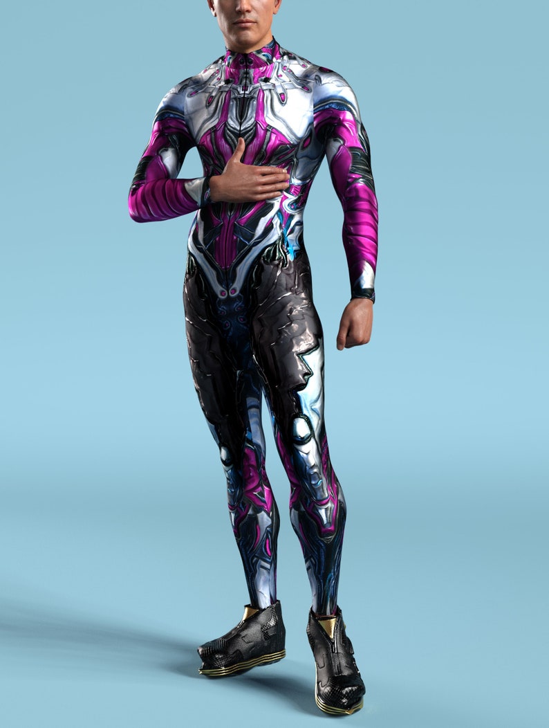 Purple Cyber Costumes, Armour Costume Men, Robot Festival Costume ...