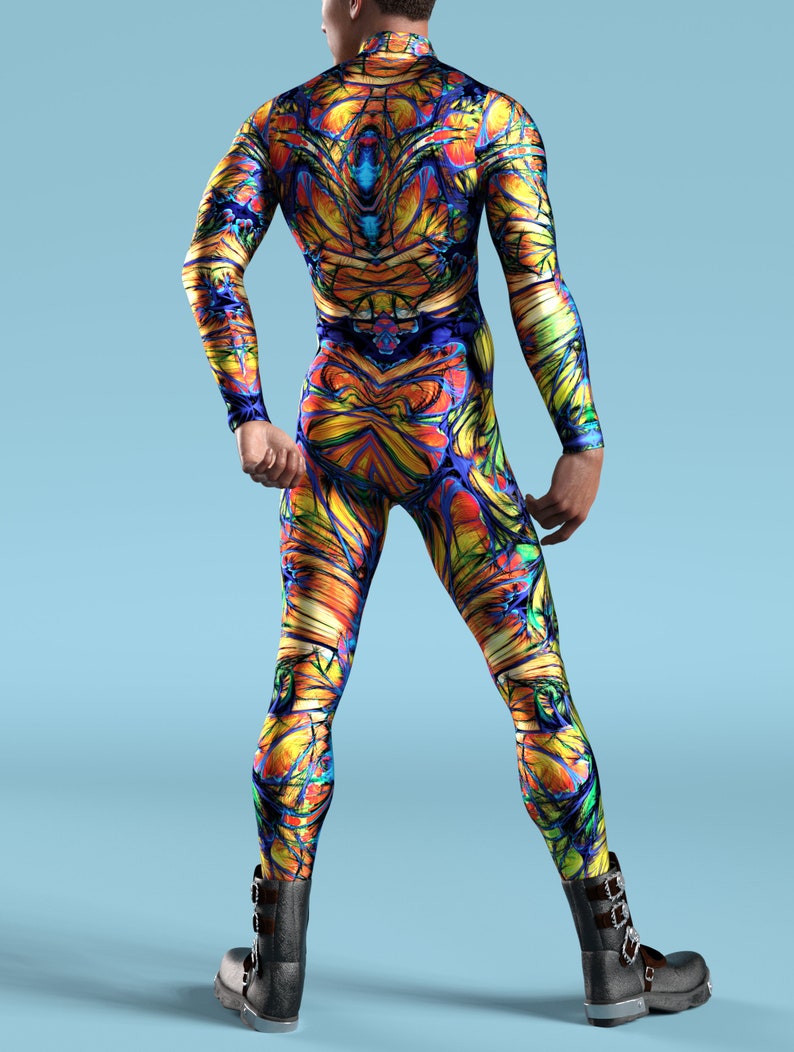 Male Bodysuit Rave Bodysuit Men Music Festival Costume Men Etsy
