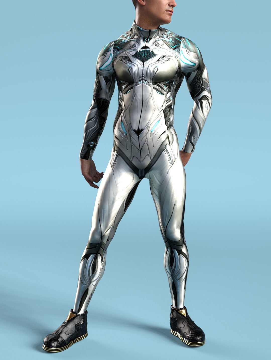 Droid Costume Men, Robot Festival Costume, Male Cyber Costumes, Cyber ...