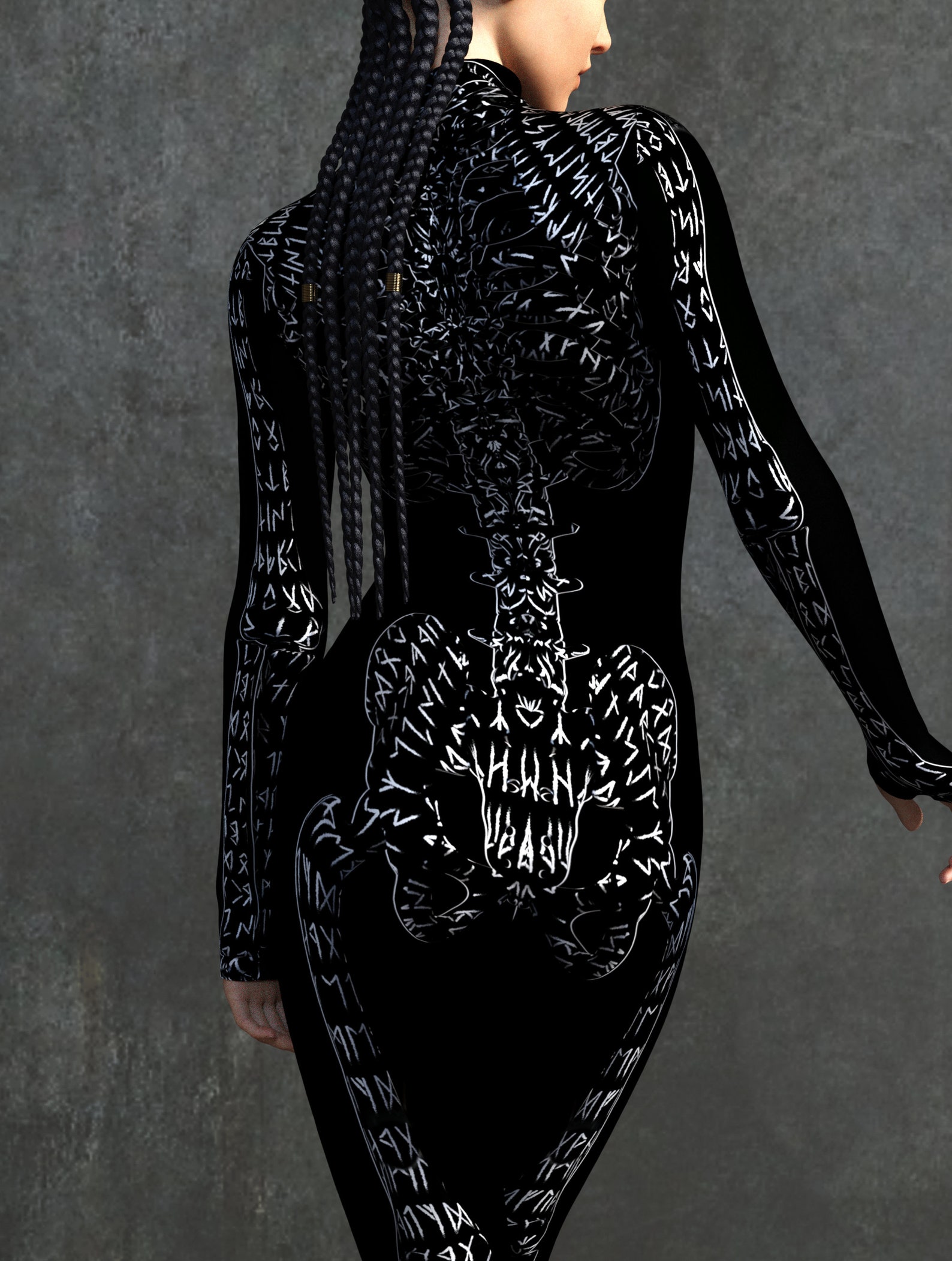 Occult Skeleton Costume Skeleton Costume Skeleton Bodysuit - Etsy