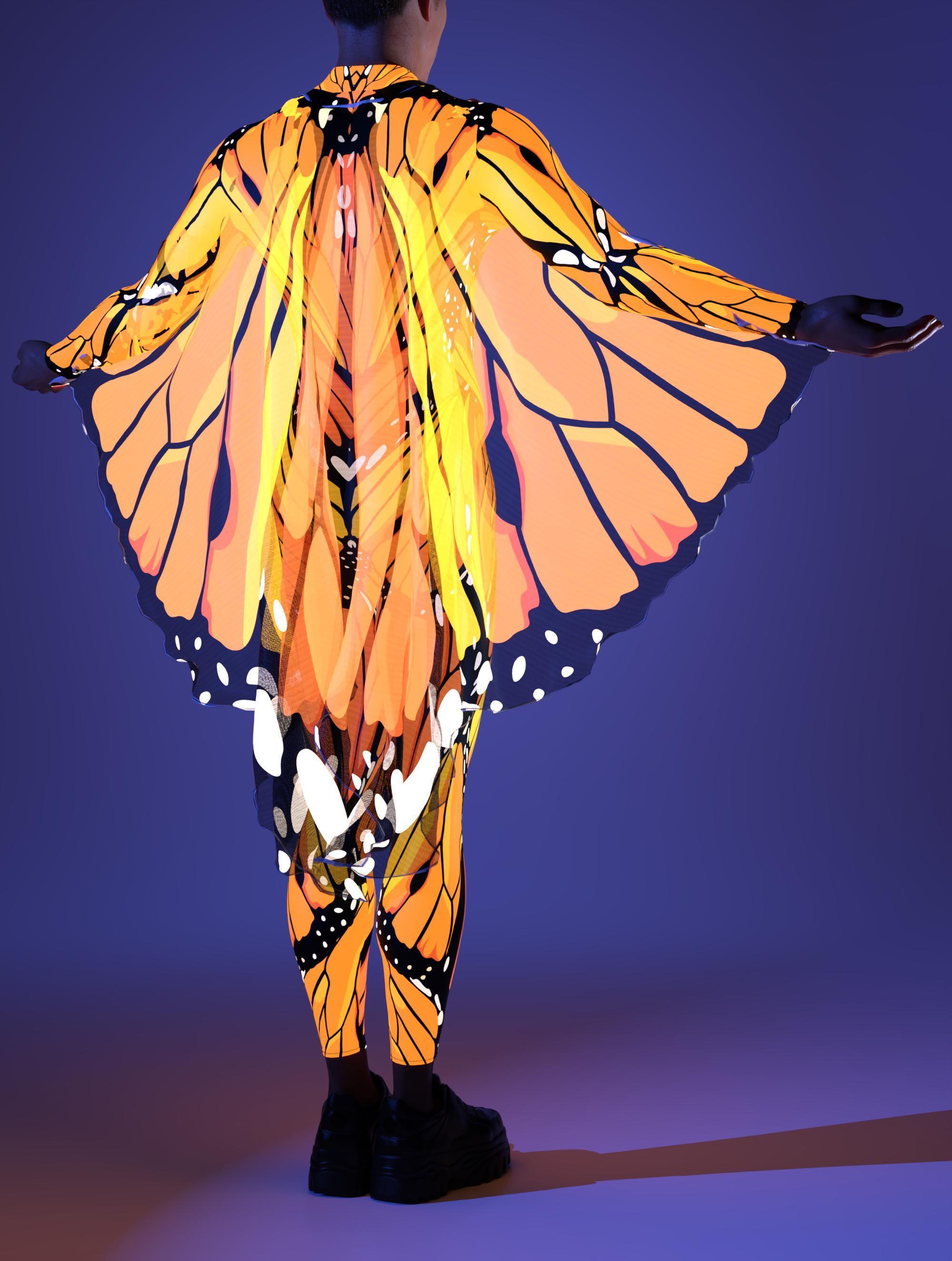 Butterfly Wings Bodysuit: UV Reactive Halloween Costume Set - Etsy