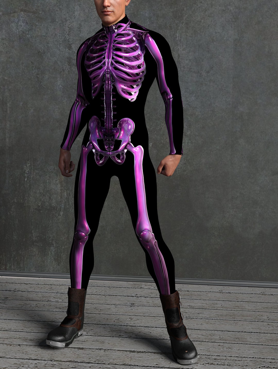 X-ray Skeleton Costume Men, Burning Man Costume, Man's Cosplay Costume ...