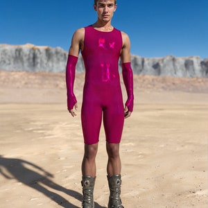 Rave Romper for Men, Party Romper, Disco Rave Outfit, Glitter Effect ...