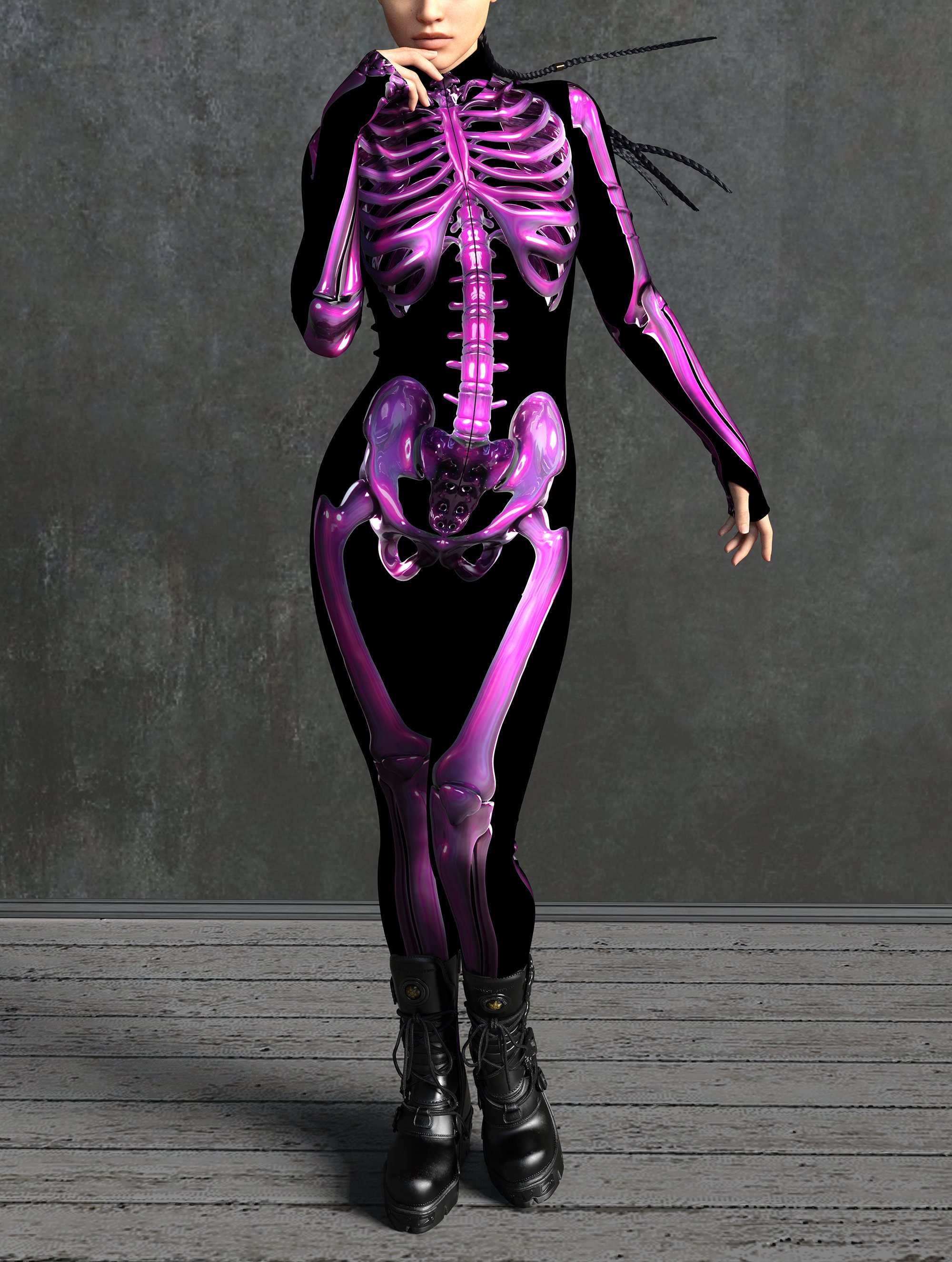 Skeleton Costume Women Purple Skeleton Women Skeleton - Etsy