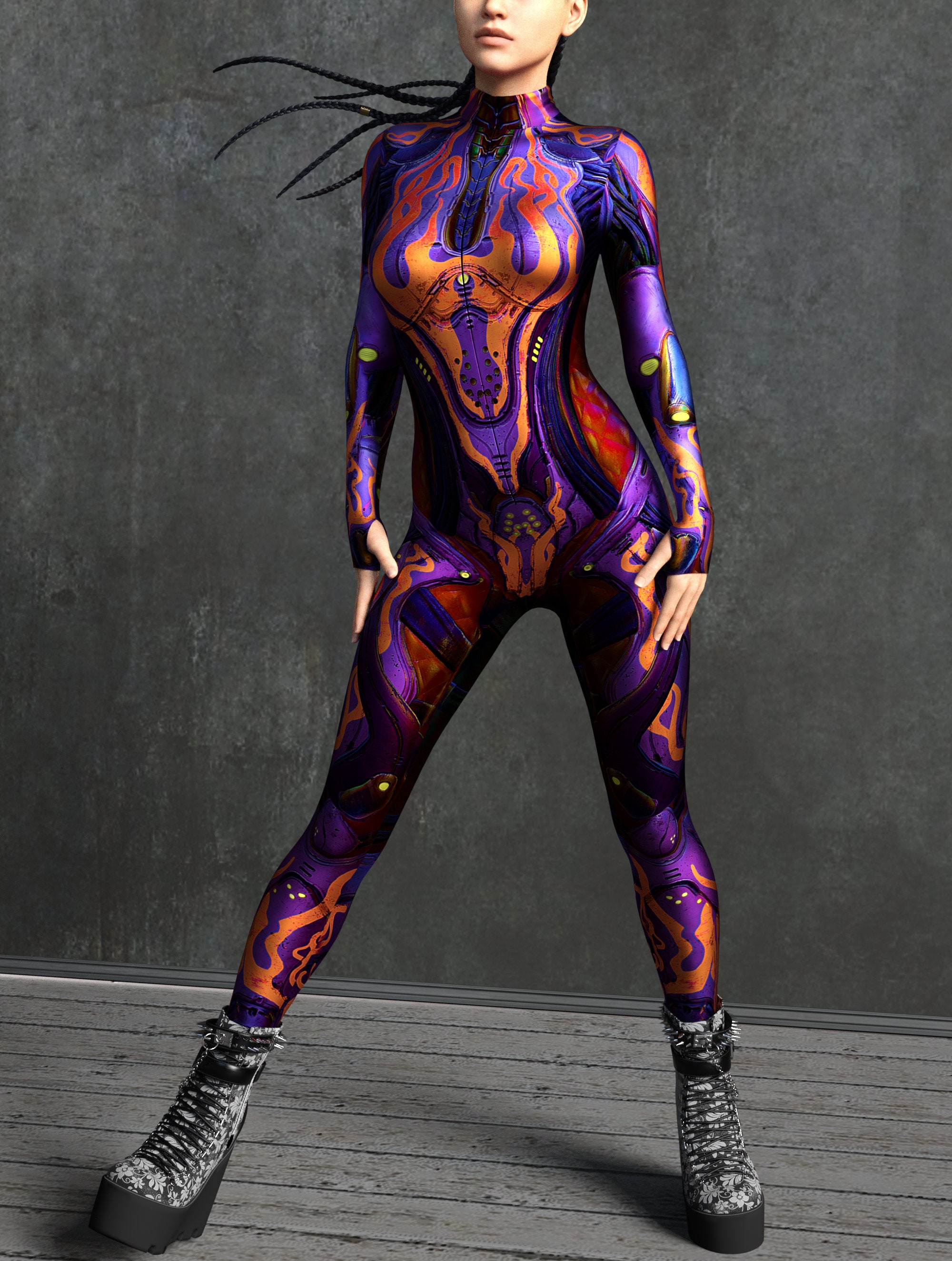 Cyborg Costume Women Robot Costume Women Alien Costume Etsy