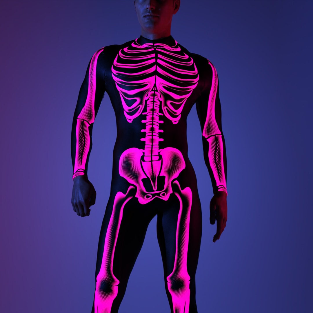 Neon Costume, Men Halloween Costume, UV Light Costume, Party Halloween ...