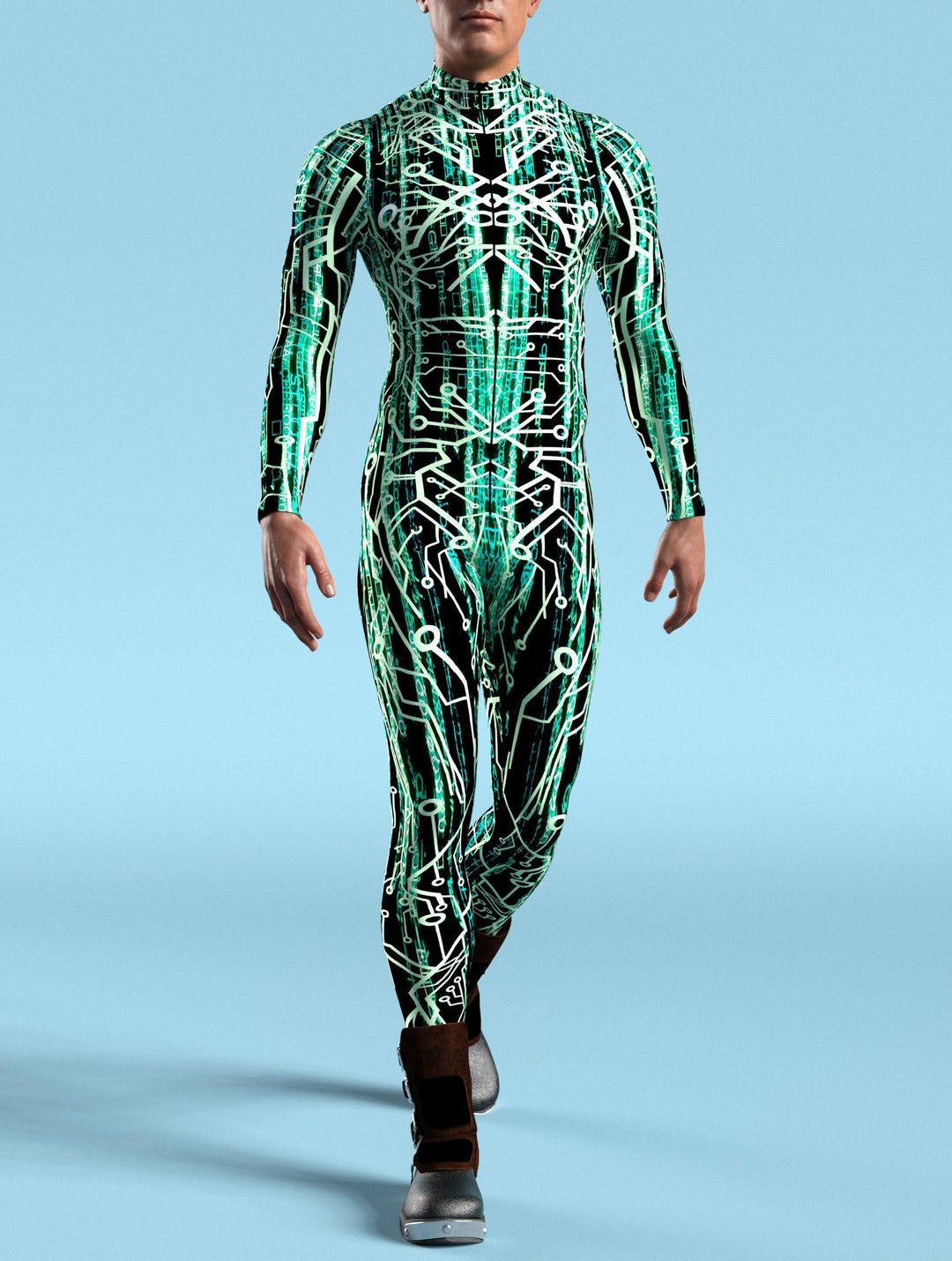 Agent Smith Costume: Cyberpunk Rave Bodysuit - Festival Wear - Etsy