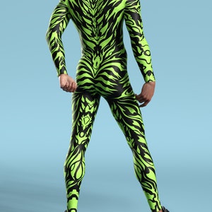 Neon Costume, Rave Male Costume, Festival Men Costume, UV Light Costume ...