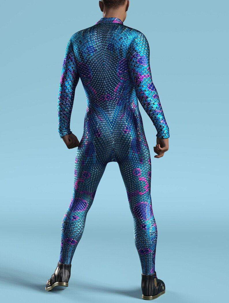 Blue Cyber Costumes Cyber Mermaid Costume Men Armour Costume - Etsy