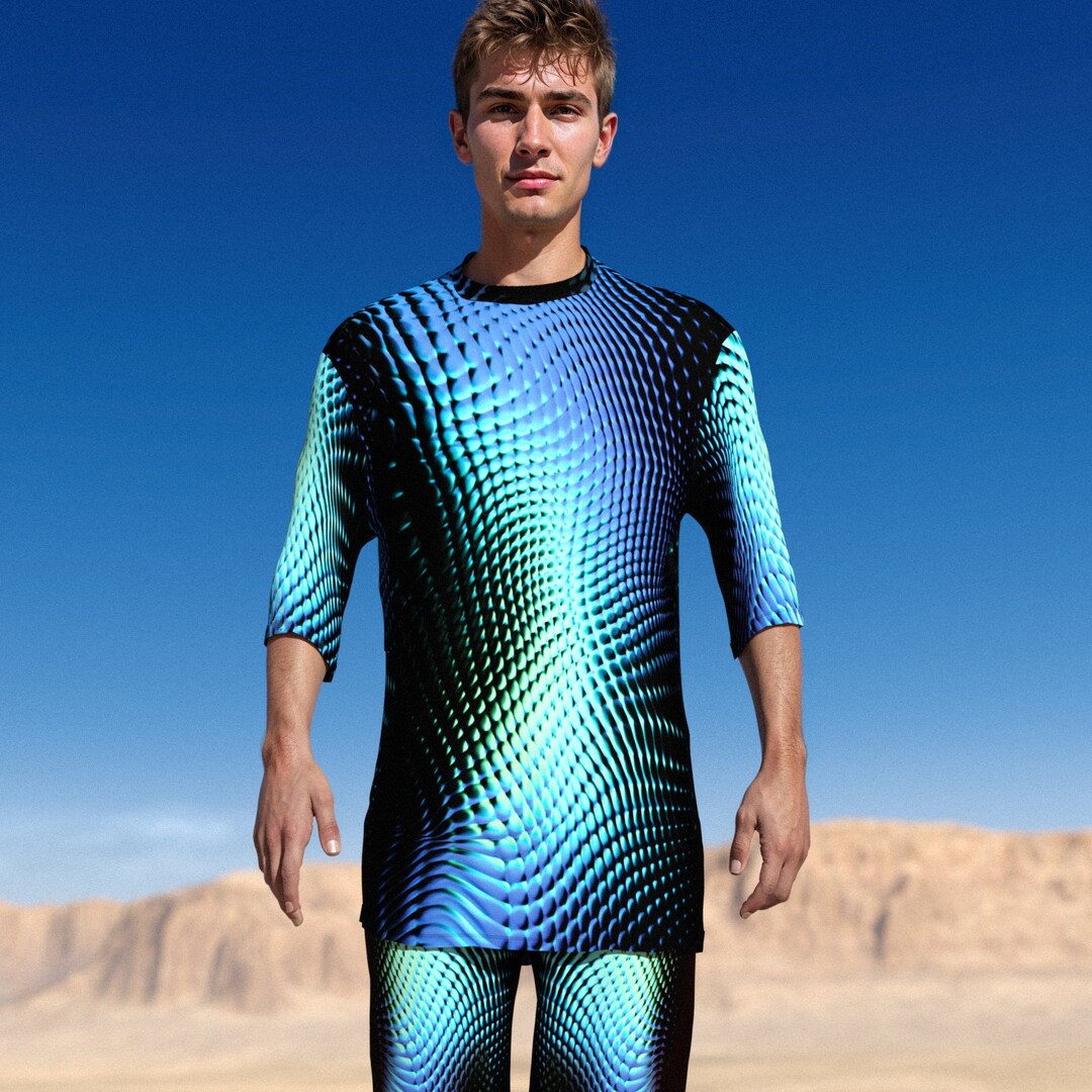 Male Performance Set, Rave Outfit Men, Festival Men Clothing, Trippy ...