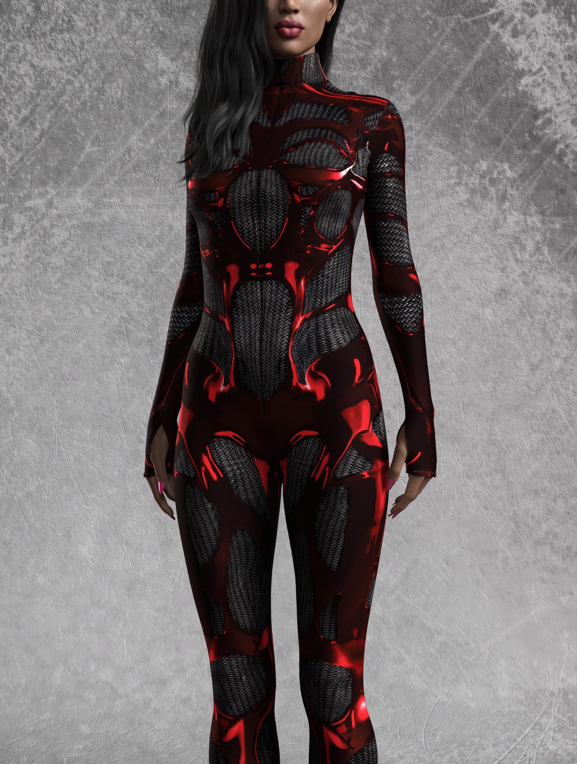 Carmine Synth Costume: Robot Cyberpunk Bodysuit - Halloween Cosplay - Etsy