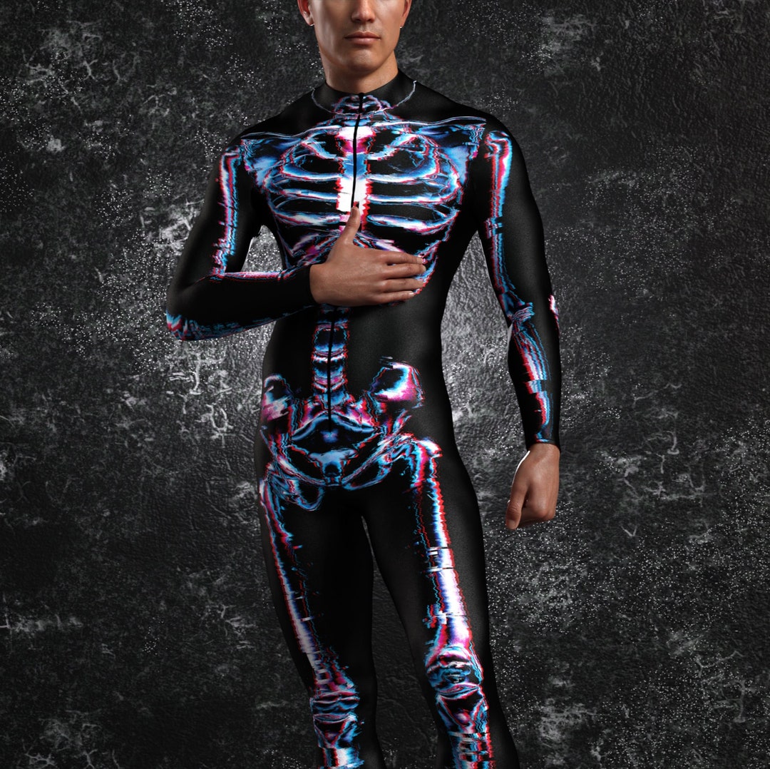 Halloween Costume Men Unique, Mens Halloween Costume, Male Skeleton ...