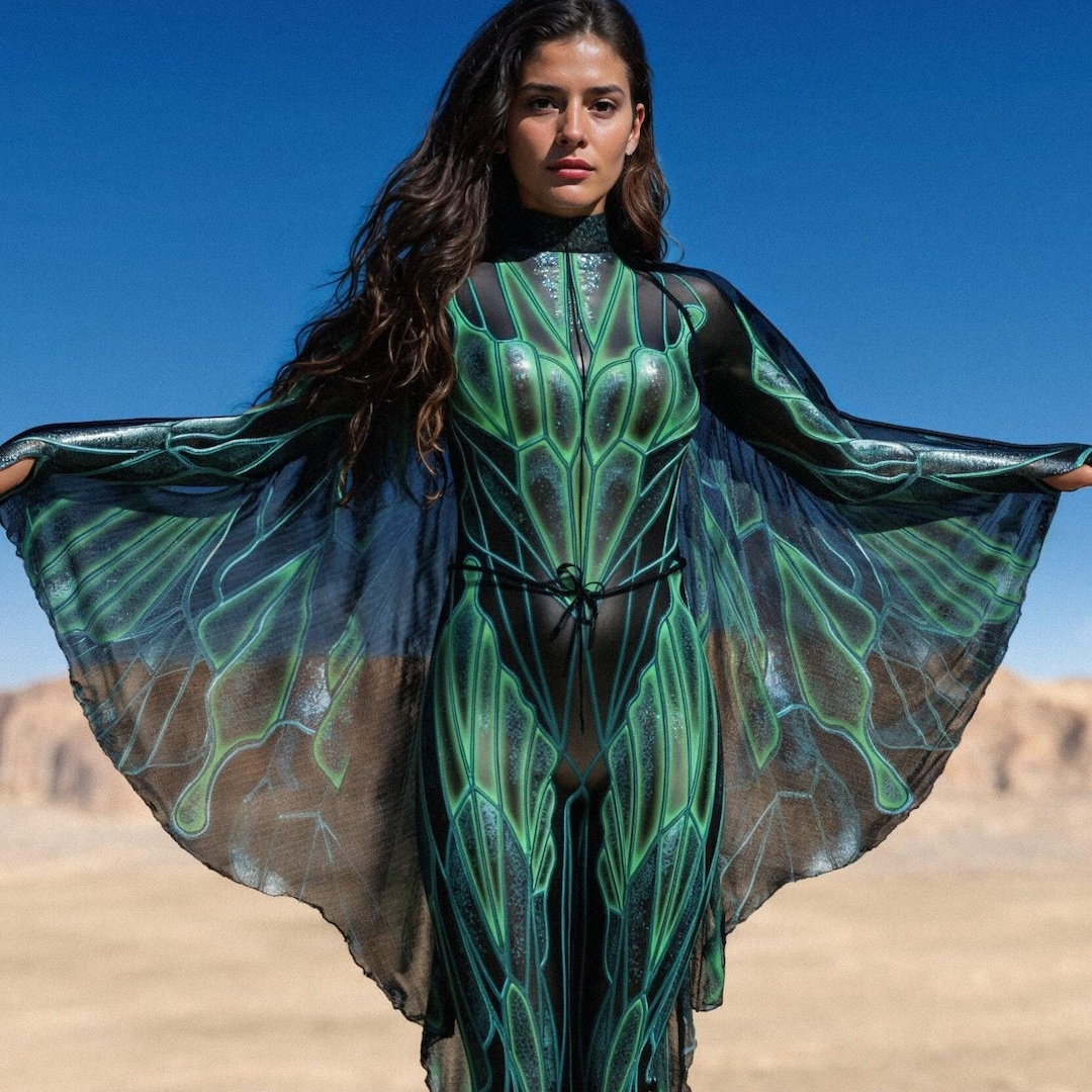 Mesh Moth Wings, Festival Outfit, Rave Woman Clothing, Outfit Wings ...