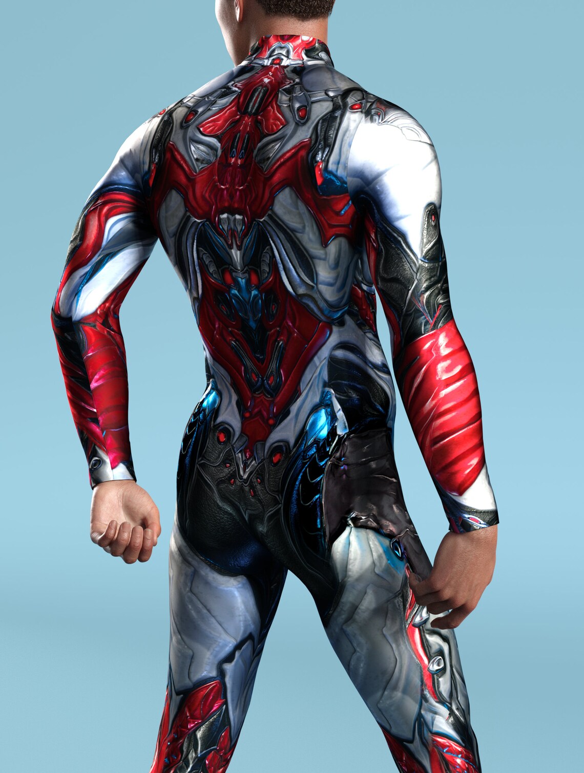 Red Cyber Costumes Men Armour Costume Men Robot Festival - Etsy