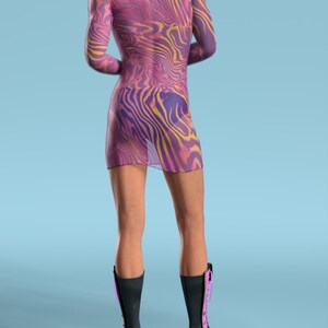 Transparent Short Dress for Men, Sheer Short Festival Dress for Men ...