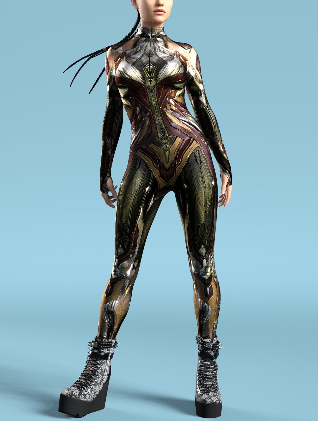 Armour Bodysuit Women, Droid Costume Women, Rave Bodysuit, Festival ...