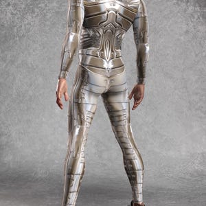 Silver Droid Costume Men, Robot Costume Men, Festival Costumes Men ...