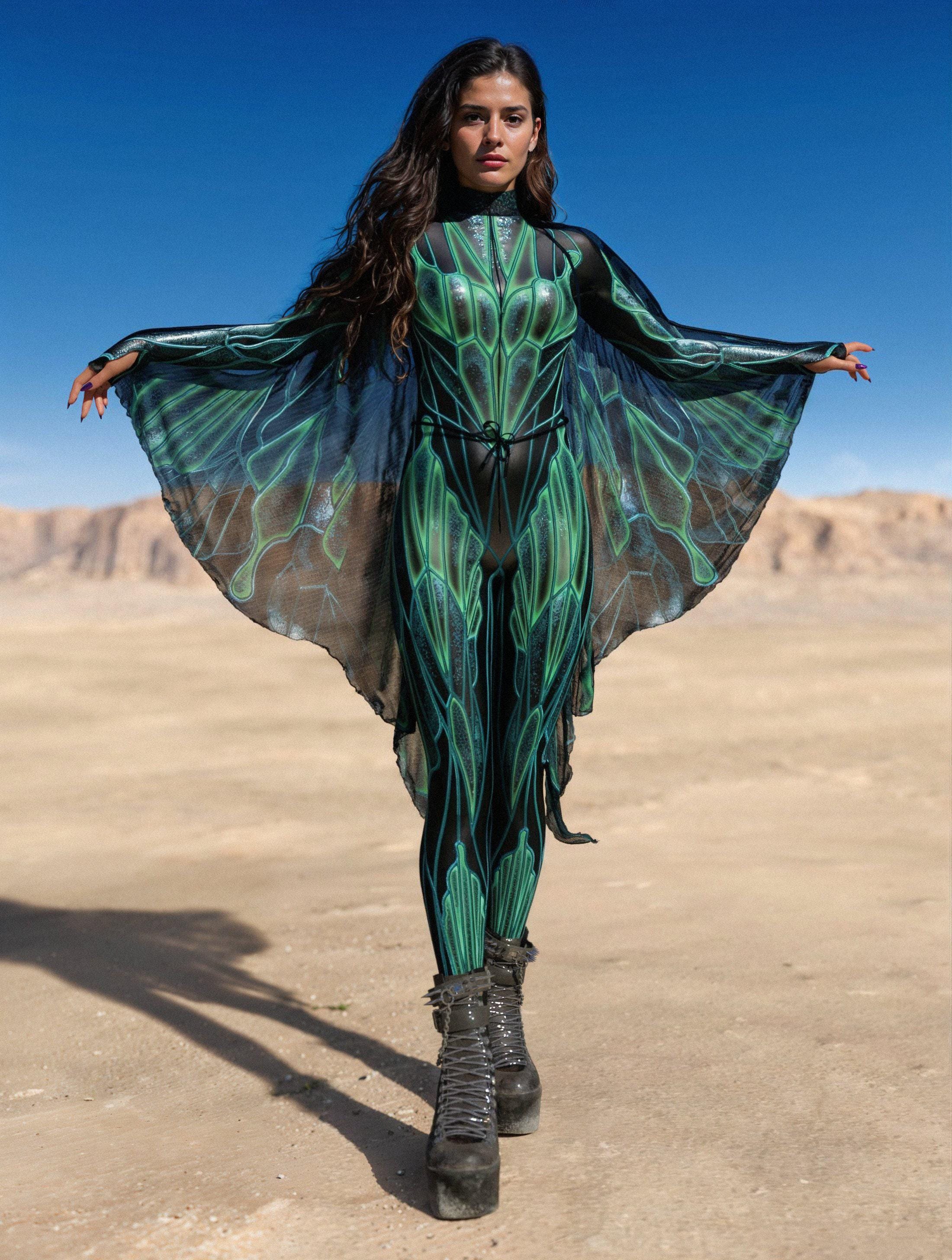 Mesh Moth Wings, Festival Outfit, Rave Woman Clothing, Outfit Wings ...