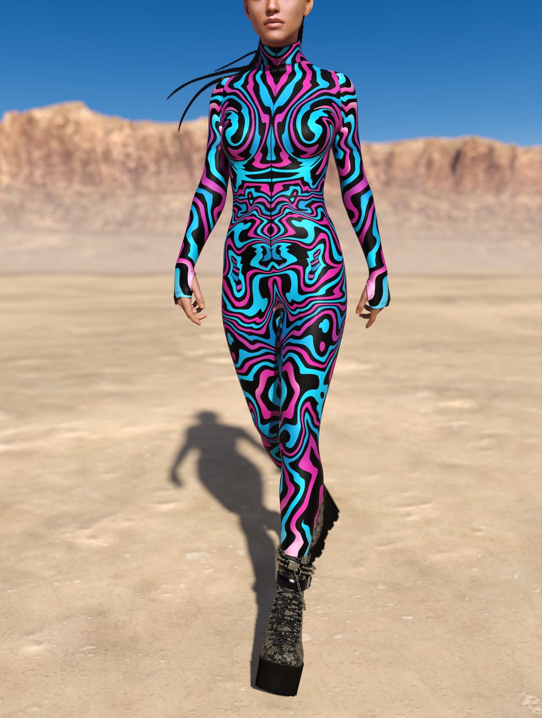 Glow in the Dark Costume, Psychedelic Costume Women, Festival Costume ...