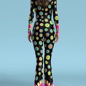 UV Light Hippie Costume, Neon Hippie Low Cut Costume, Cutout Boho ...
