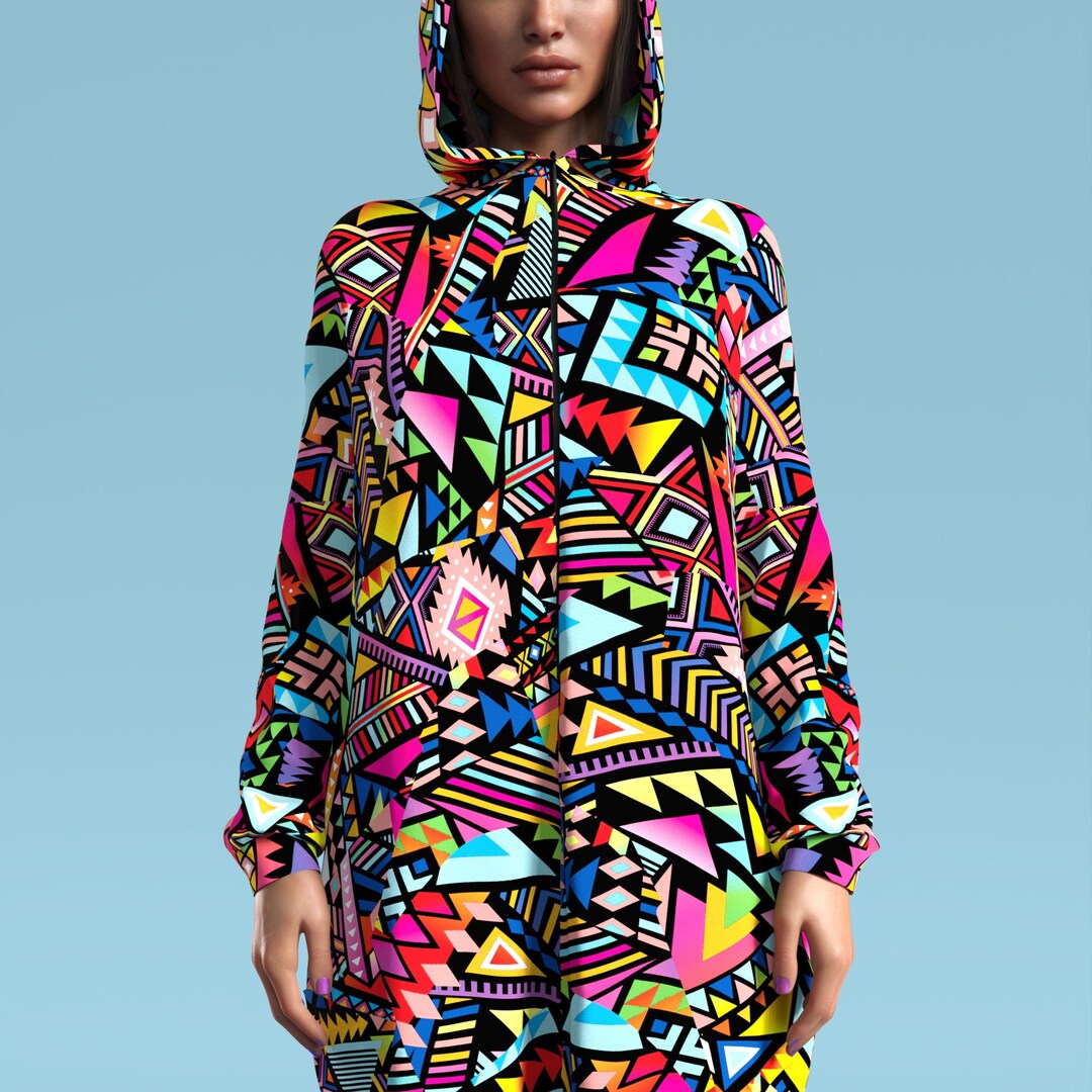 Festival Outfit Plus Size Rave Clothing Women Hooded Onesie Woman Womens Jumpsuit Plus Size