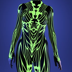 Neon Green Rave Party Costumes Women, Festival Matching Outfit, UV ...