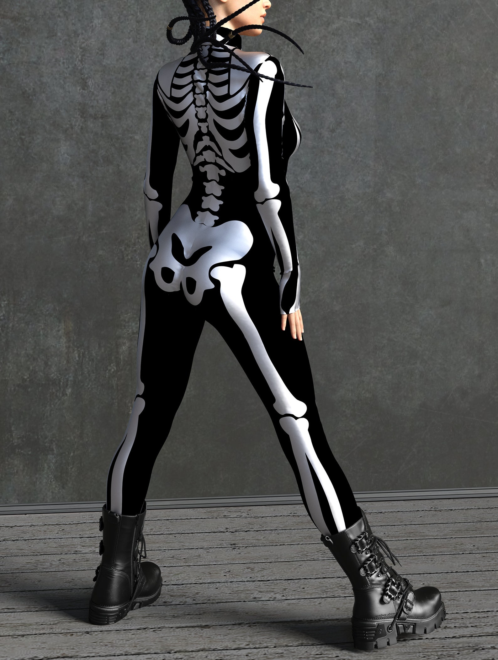 Skeleton Bodysuit Skeleton Costume Women Skeleton Costume - Etsy