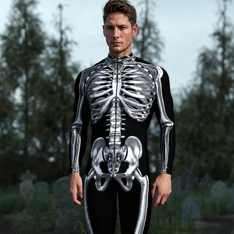 Halloween Costume Skeleton Body Suit - Etsy