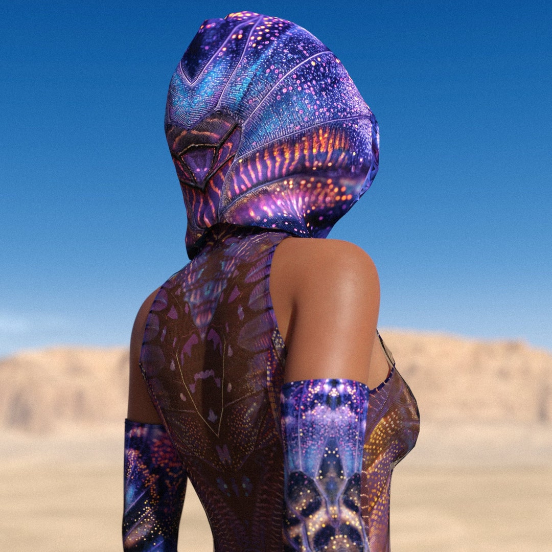 Rave Disco Party Hood Festival Hood Woman Festival Accessories Woman Rave Hood Woman