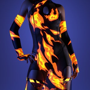 Neon Rave Long Dress, Mesh Festival Outfit for Women, UV Reflective ...