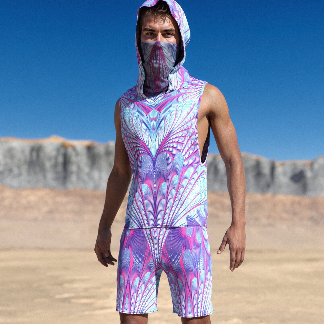 Rave Outfit Men, Festival Outfit Men, Rave Shirt Set Man, Festival Set ...