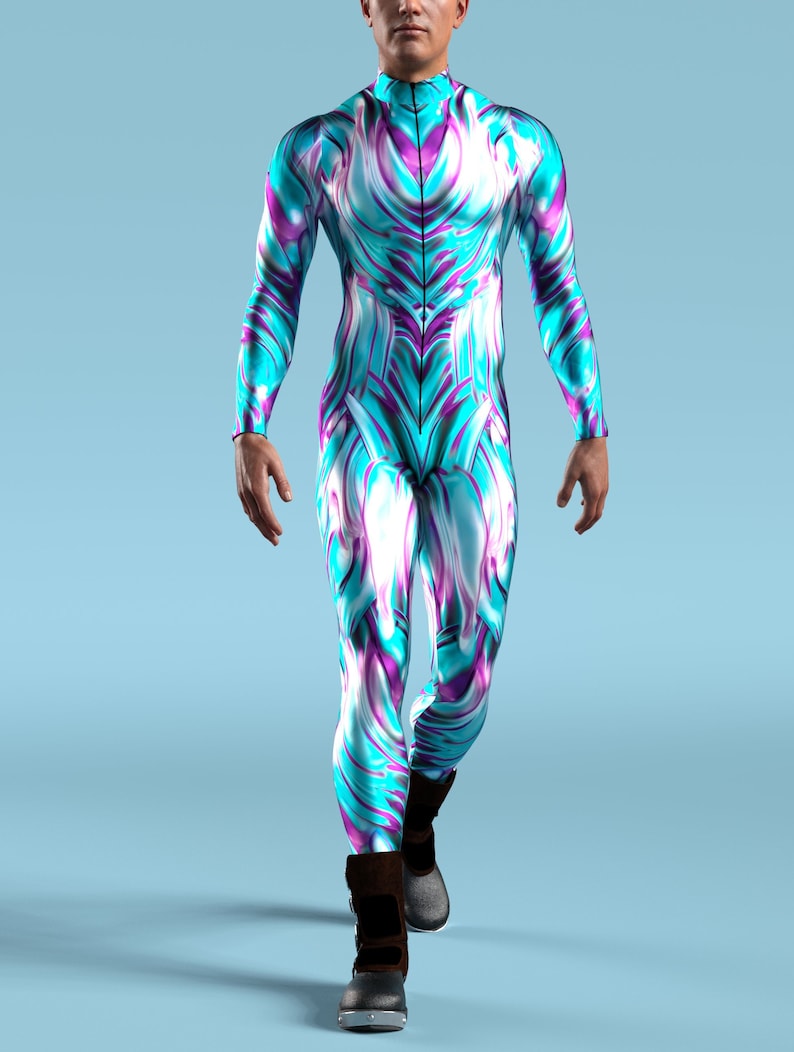 Sexy Men Bodysuit Rave Outfit Men Male Bodysuit Bodysuit Etsy