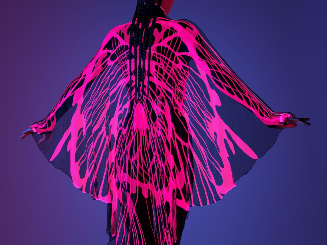 Transparent Angels Wings, Festival Disco Wings, Rave Dancer Wings, Neon ...