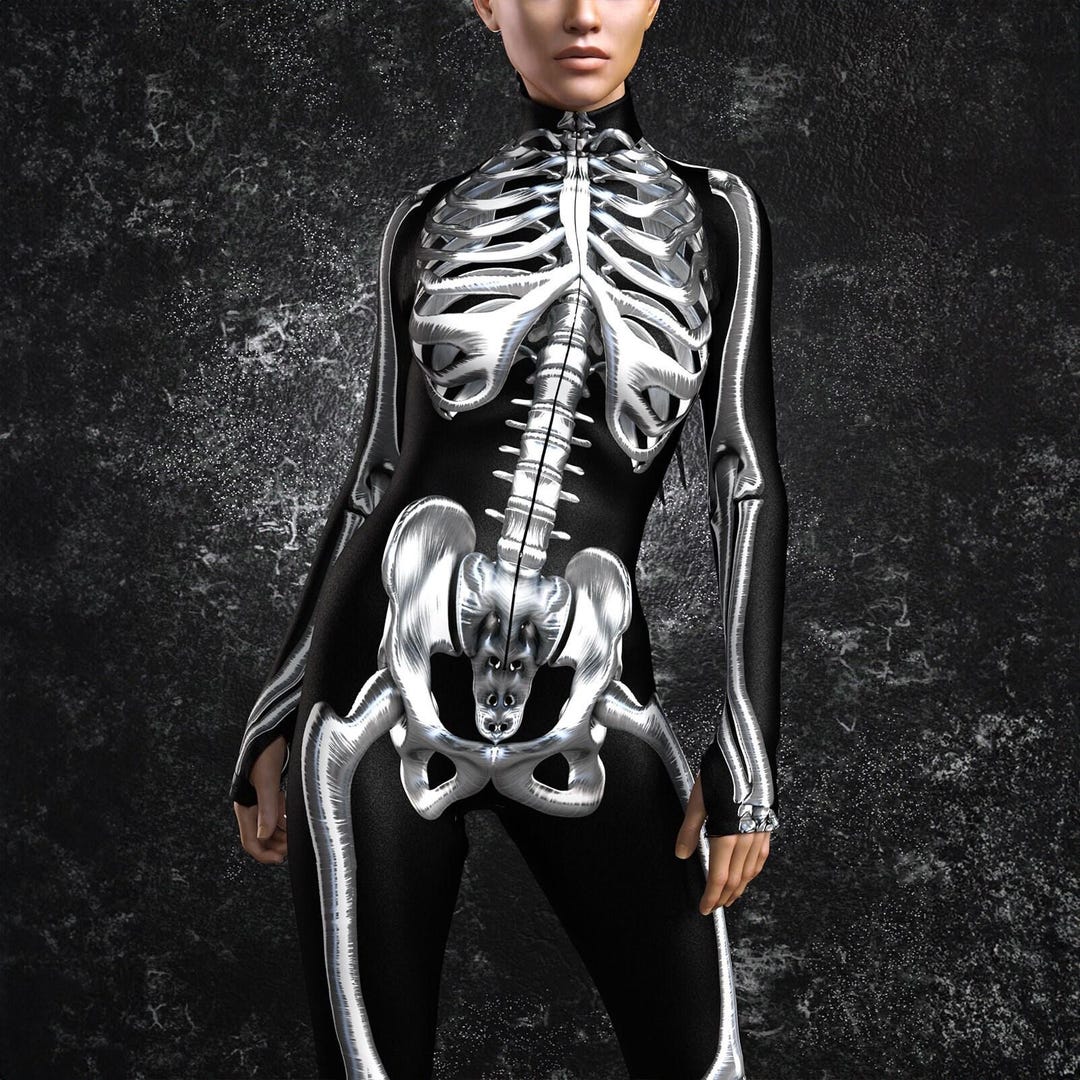 Skeleton Costume, Skeleton Bodysuit, Skeleton Costume Women, Halloween ...