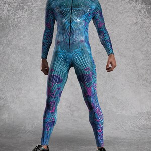 Blue Cyber Costumes, Cyber Halloween Costume Men, Halloween Costume Men ...