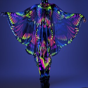 Neon Costume Set, UV Light Outfit, Rave Costume Set Woman, Performance ...