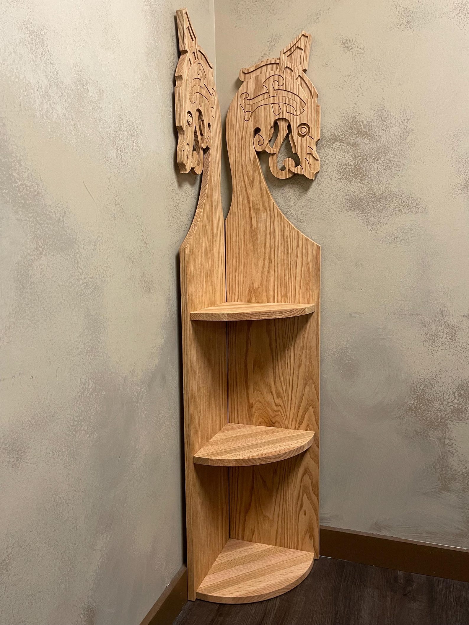 Viking Corner Shelf - Solid Wood - Historically Inspired - Viking ...