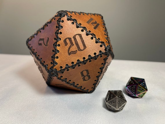 Giant Leather D20 Gaming Gift - Etsy
