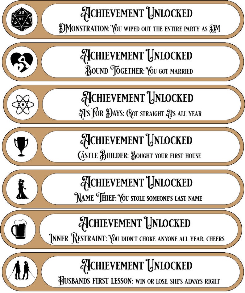 Achievement Unlocked! Personalized Achievement Plaque for Life Events ...