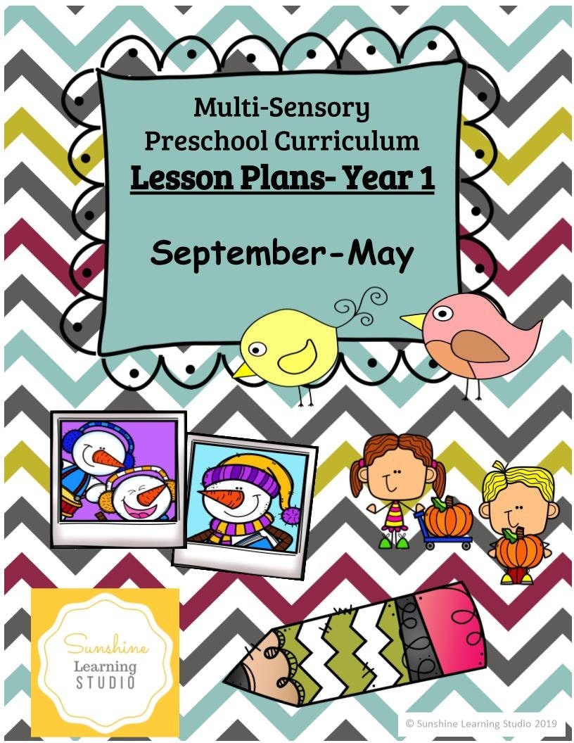 Preschool Curriculum- Lesson Plans Year 1: September - May - Etsy