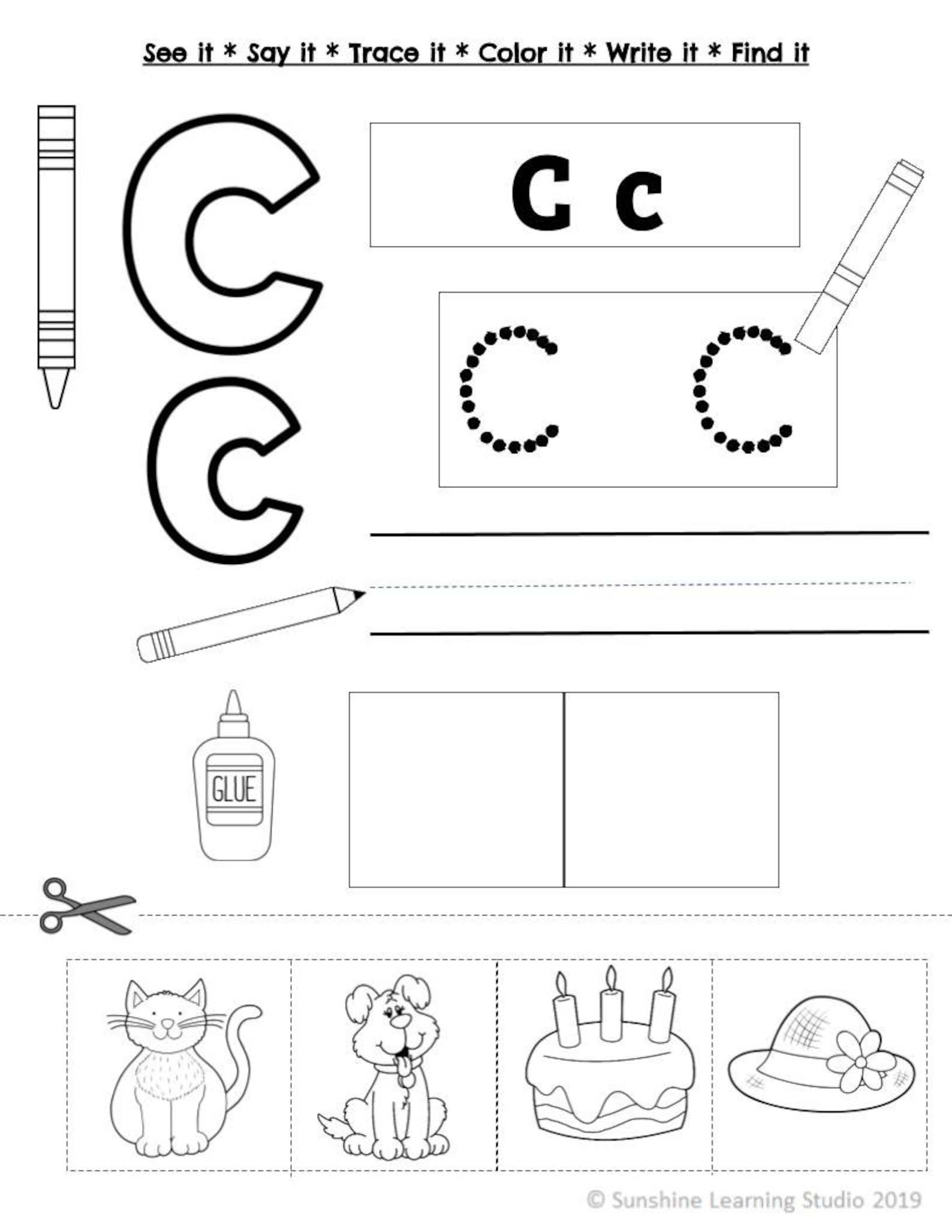 ABC Worksheets for Preschoolers- Letter Recognition and Sounds - Etsy