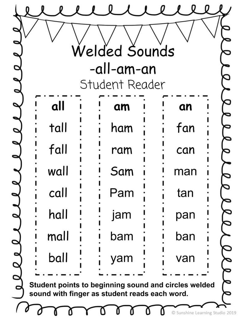 Teaching Children to Read- Phonics- Welded Sounds Student Practice and ...