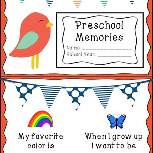 Preschool Memory Book - Etsy