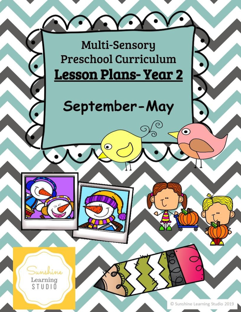 Preschool Curriculum- Lesson Plans Year 2: September-may - Etsy