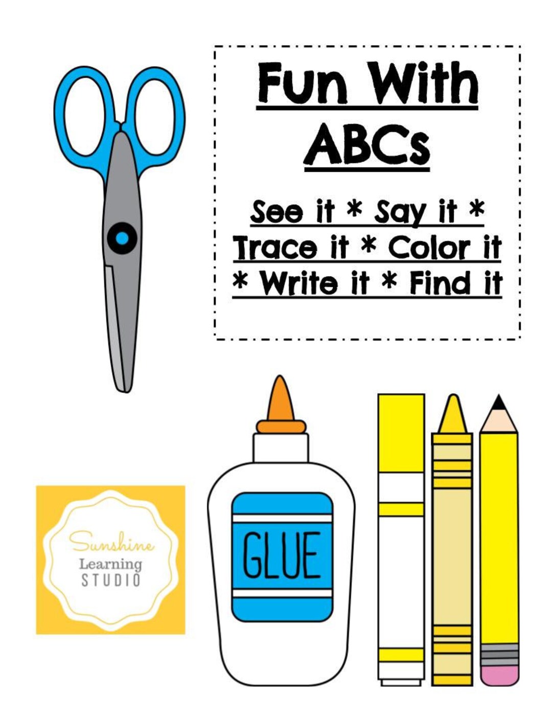 ABC Worksheets for Preschoolers- Letter Recognition and Sounds - Etsy