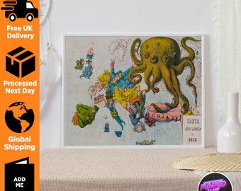 Kraken Map Poster - Etsy