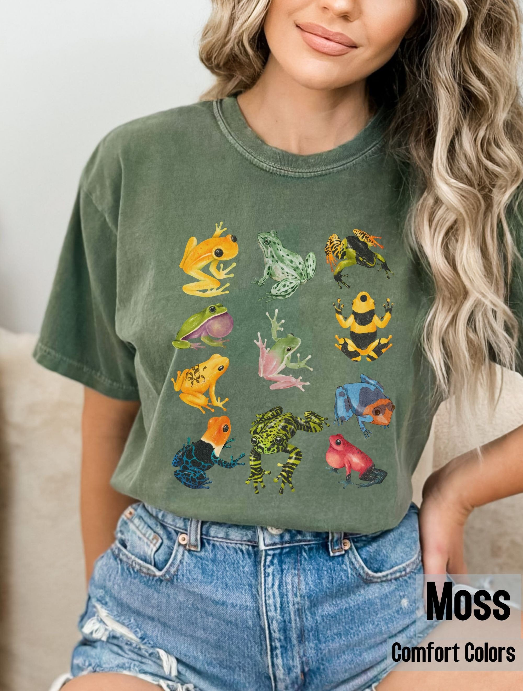 Comfort Colors Frog Shirt, Vintage Frog Tshirt, Cute Dyed Garment ...
